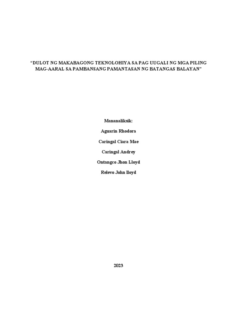Pananaliksik Sa Filipino Final NG Chapter 13 | PDF