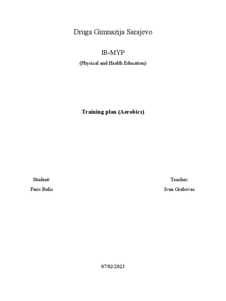 Aerobics Workout Plan | PDF | Aerobic Exercise | Physical Fitness