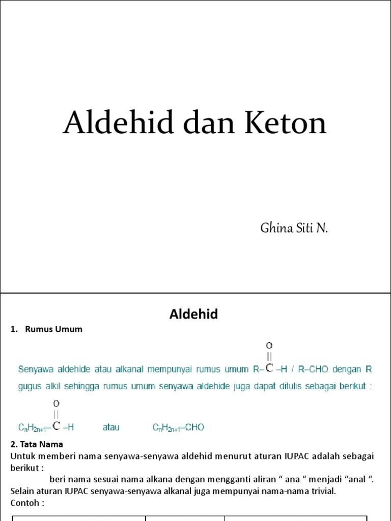Kimia Organik Materi9 Aldehid Dan Keton Pdf Pdf