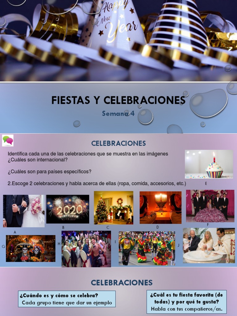 Fiestas y Celebraciones Lesson | PDF | Cumpleaños | Observancias