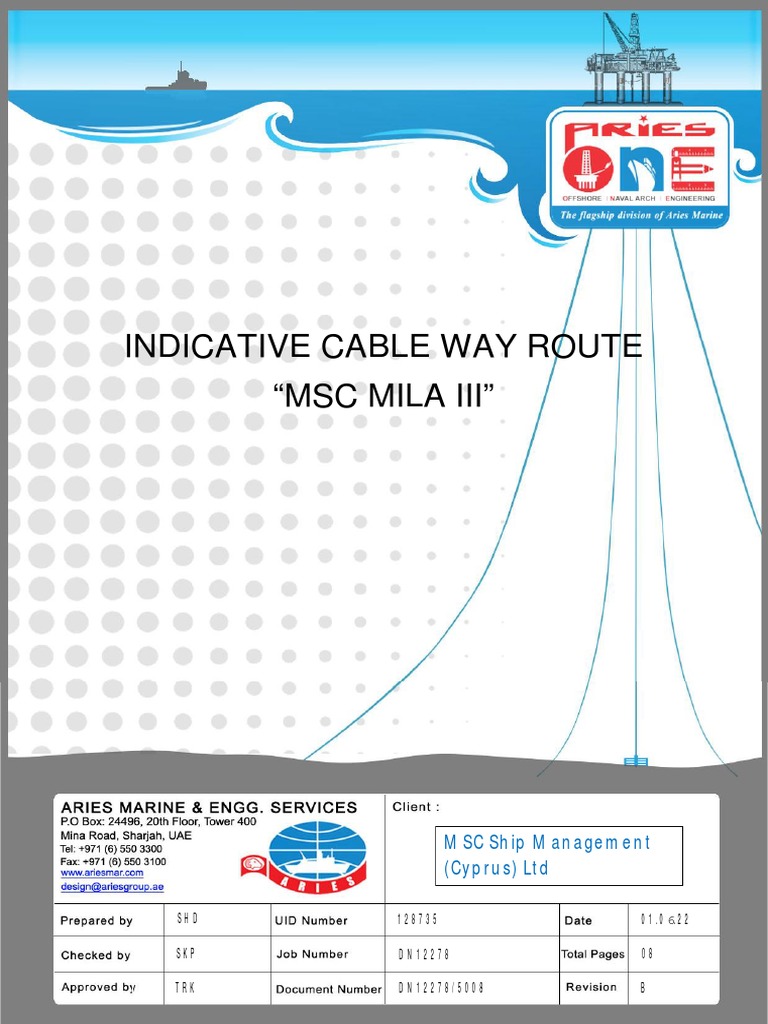 DN12278 - 5008 - Indicative Cable Way Route - Rev B | PDF | Ships ...