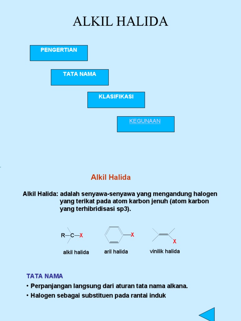 KIMIA ORGANIK II - Materi4.alkil-Halida (Pert 2-4) | PDF