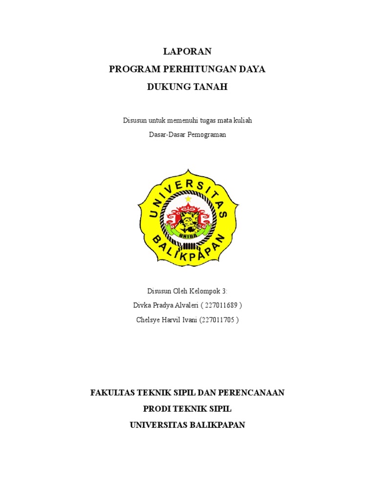 Program Perhitungan Daya Dukung Tanah | PDF
