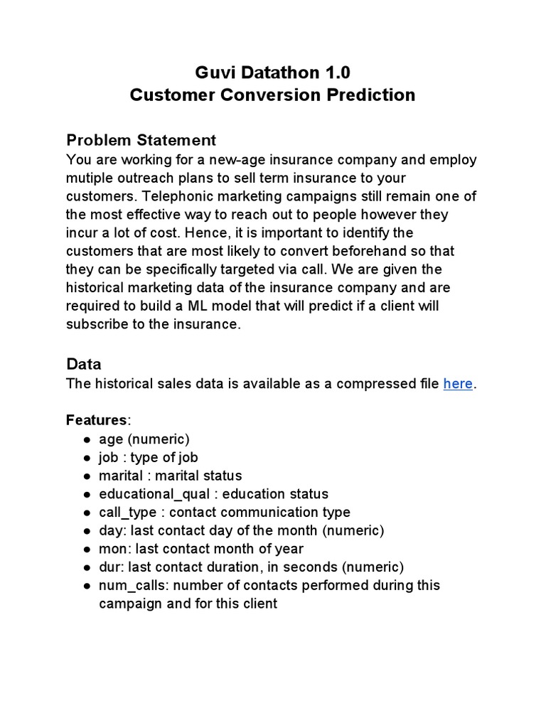 Datathon 1.0 - Customer Conversion Prediction | PDF