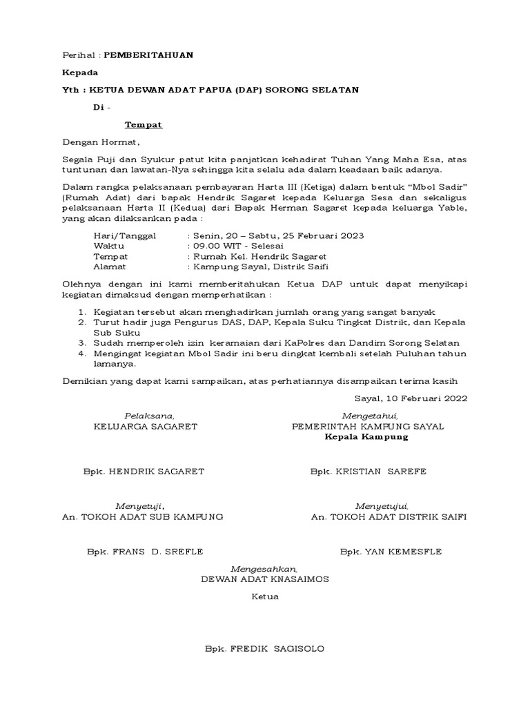 Pemberitahuan DAP | PDF
