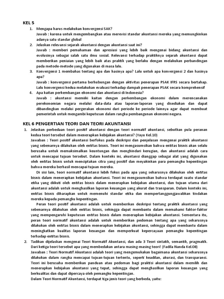 Materi UTS Teori Akuntansi | PDF