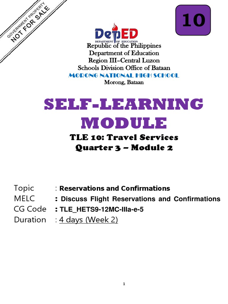 TLE 10: Flight Reservations Guide | PDF | Computing | Service Industries
