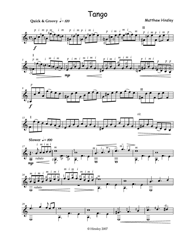 Hinsley Tango Solo | PDF