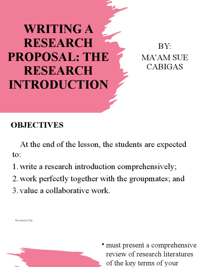 Writing A Research Proposal Intro | PDF | Microsoft Power Point | Computing Writing A Research Proposal Intro | PDF | Microsoft Power Point | Computing