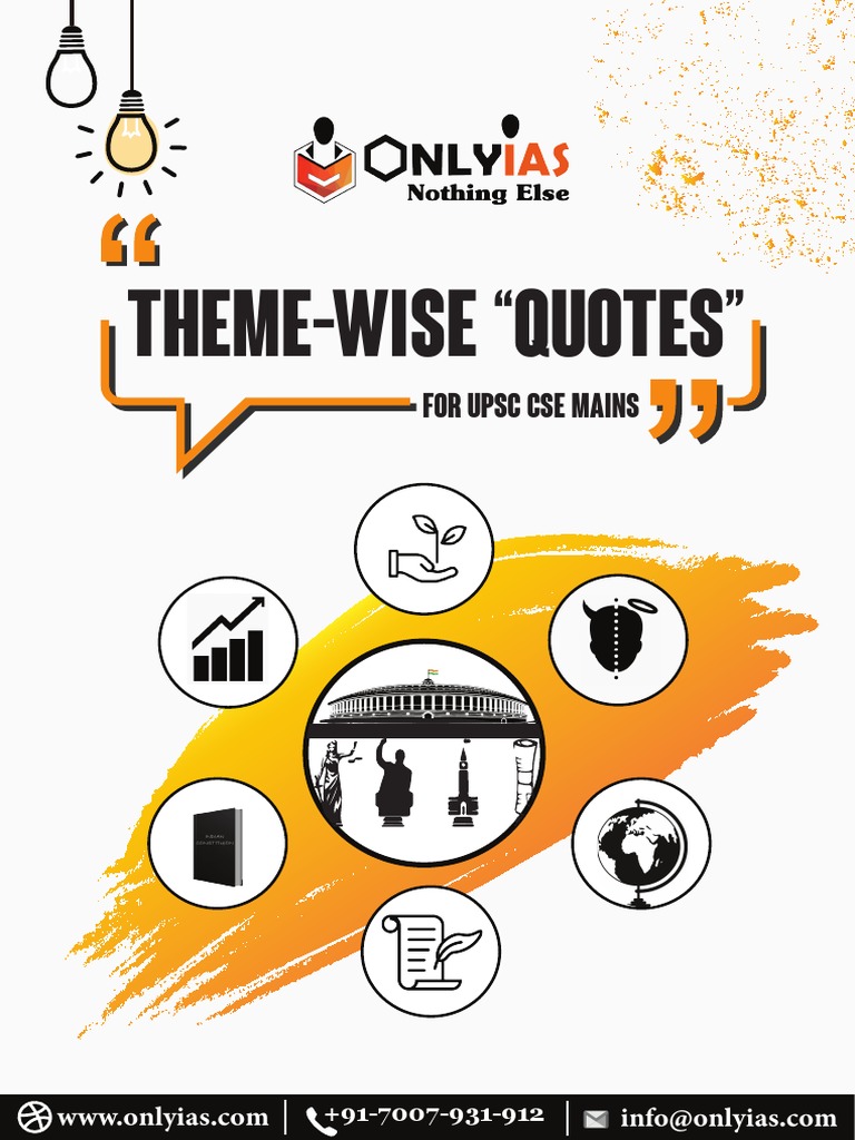 OnlyIAS - Theme Wise Quotes For UPSC CSE Mains | PDF