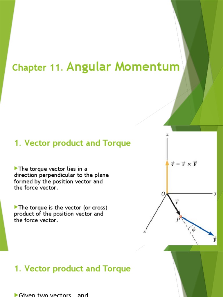 Chapter 11. Angular Momentum | PDF | Angular Momentum | Torque