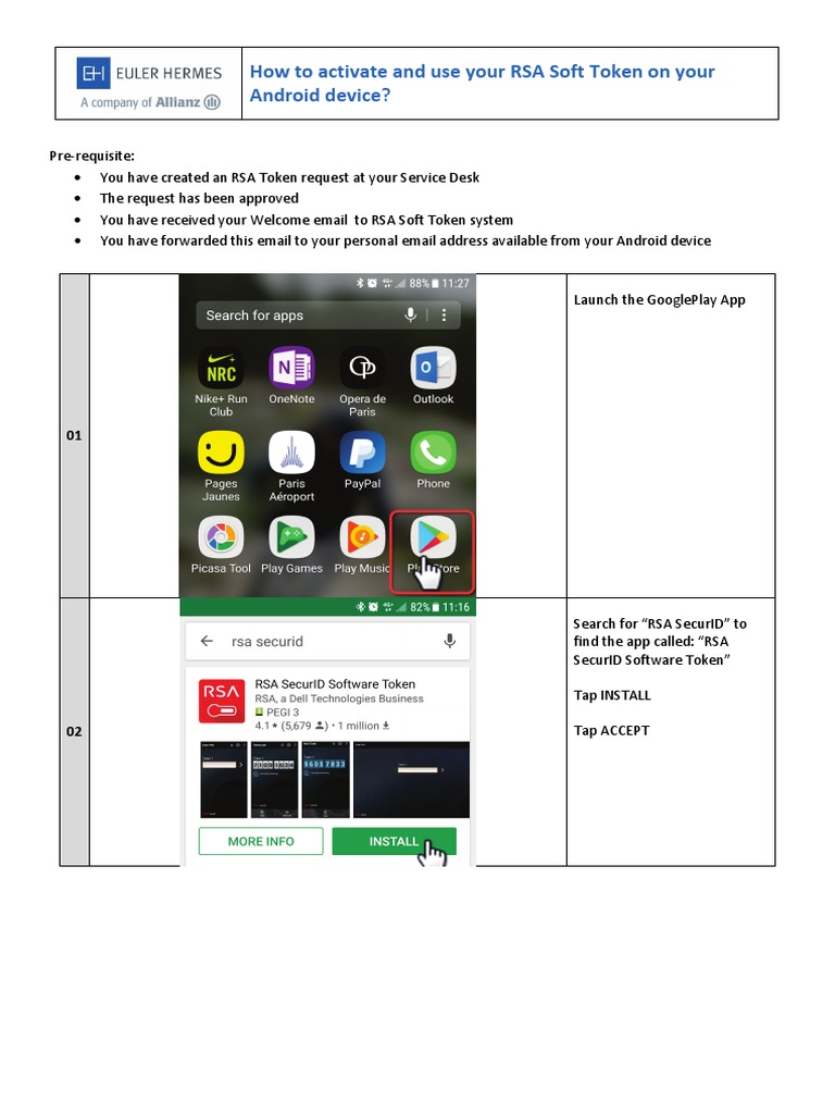 Android - How To Activate and Use Your RSA Soft Token On Your Device | PDF