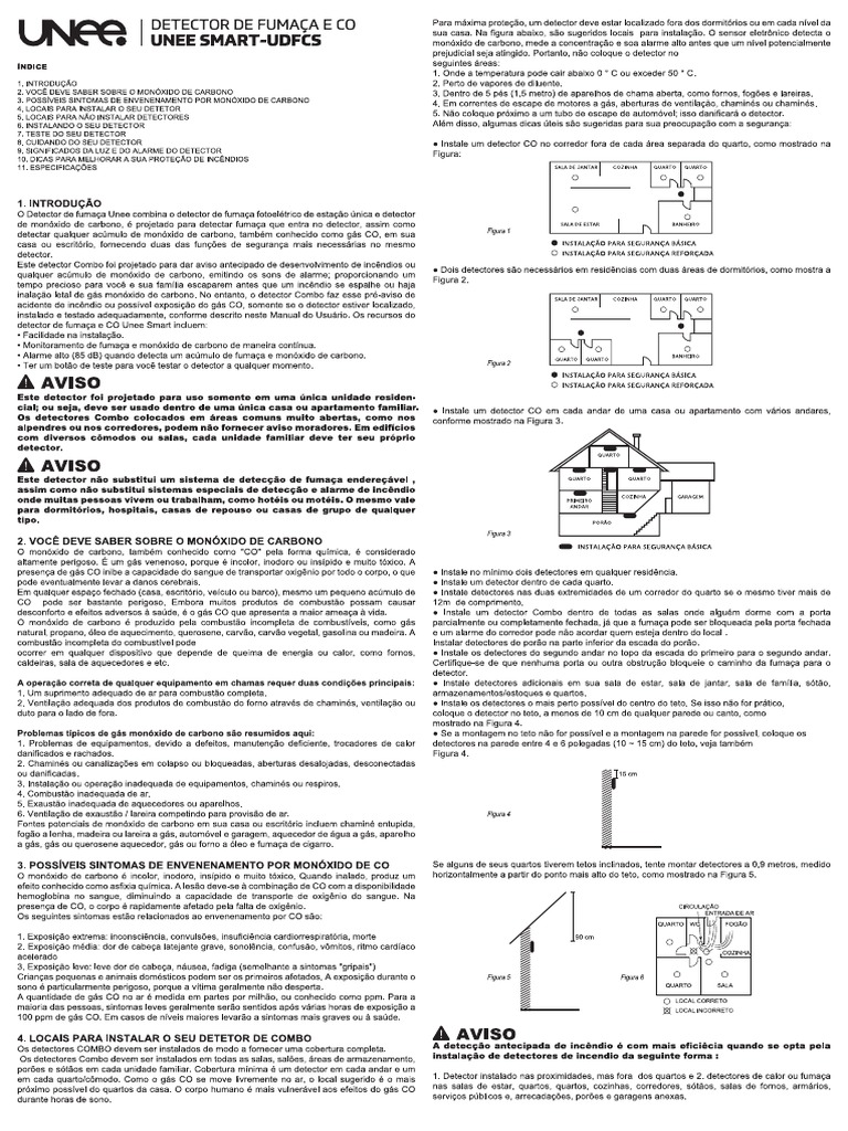 Manual Detector Fumaca Unee Smart Udfcs | PDF