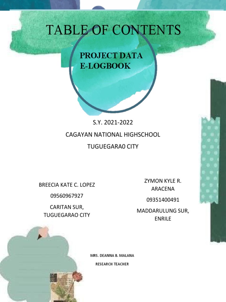 Research Project Data e Logbook | PDF | Polyphenol | Scar