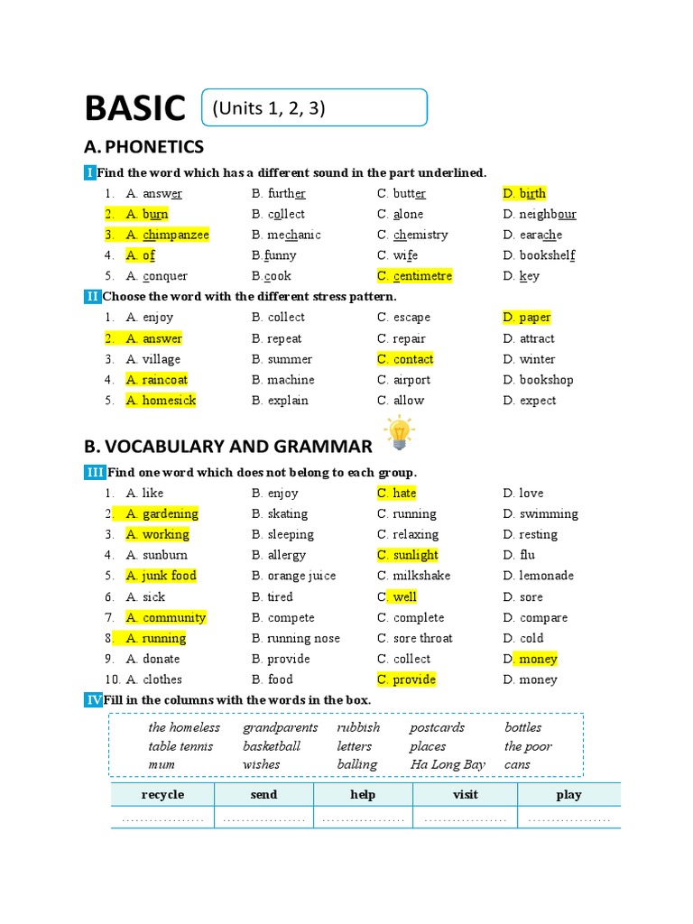 Review Unit 1-2-3 | PDF | Common Cold