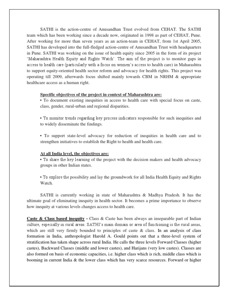 Document On Health Equity | PDF | Health Equity | Equity (Economics)