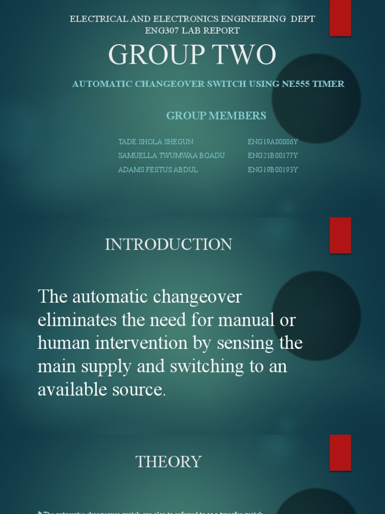 Automatic Changeover Switch Using Ne555 Timer | PDF | Switch | Electrical Network