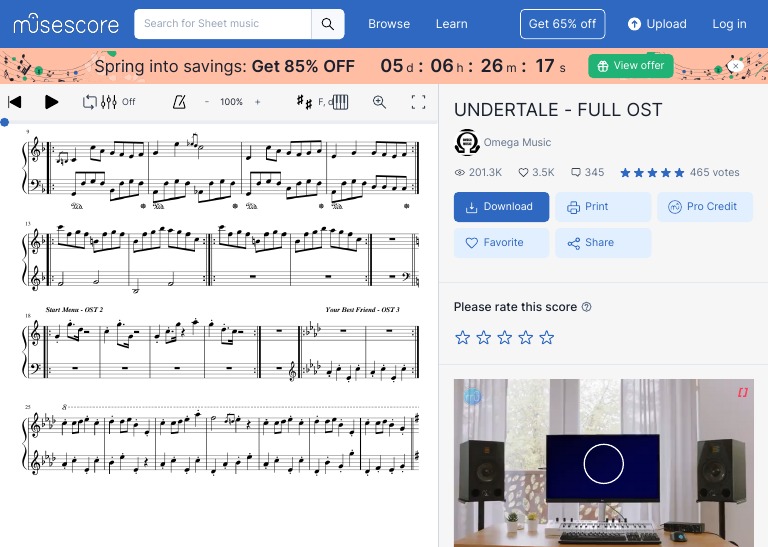 UNDERTALE - FULL OST Sheet Music For Piano (Solo) | PDF