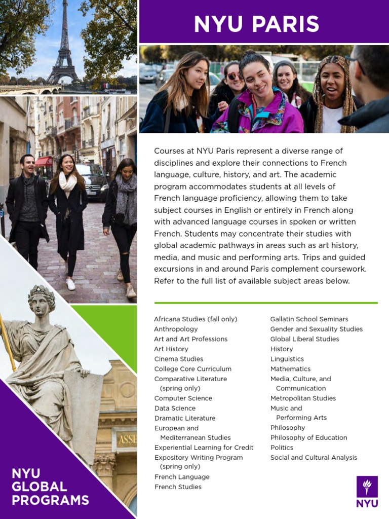 NYU Paris at A Glance | PDF | Student Financial Aid In The United ...