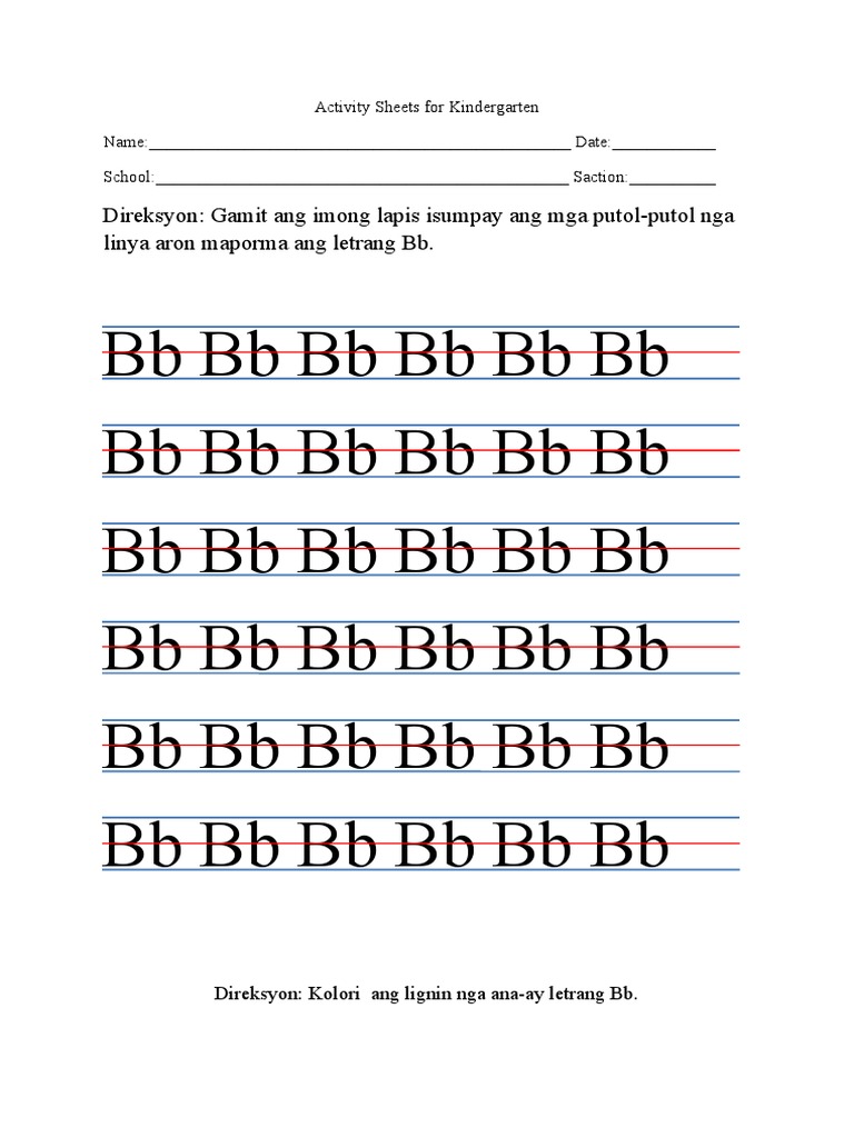 Letrang BB Activity | PDF