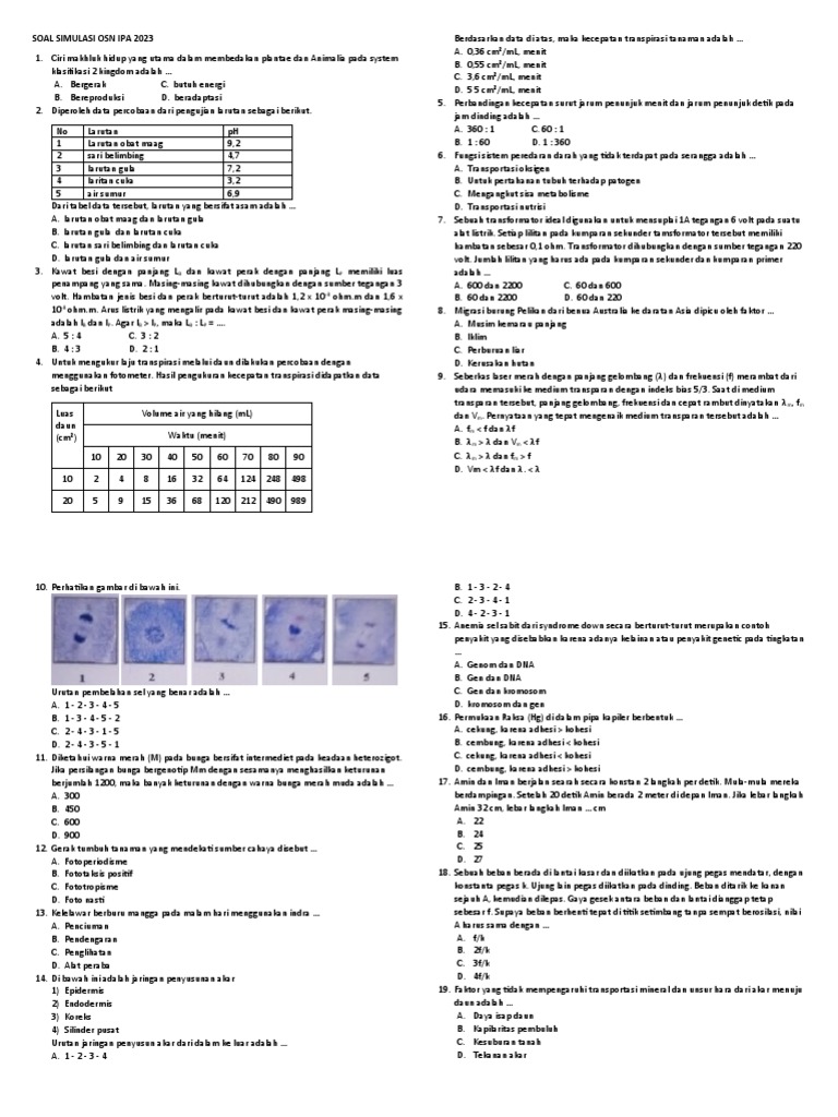 Soal Simulasi OSN | PDF