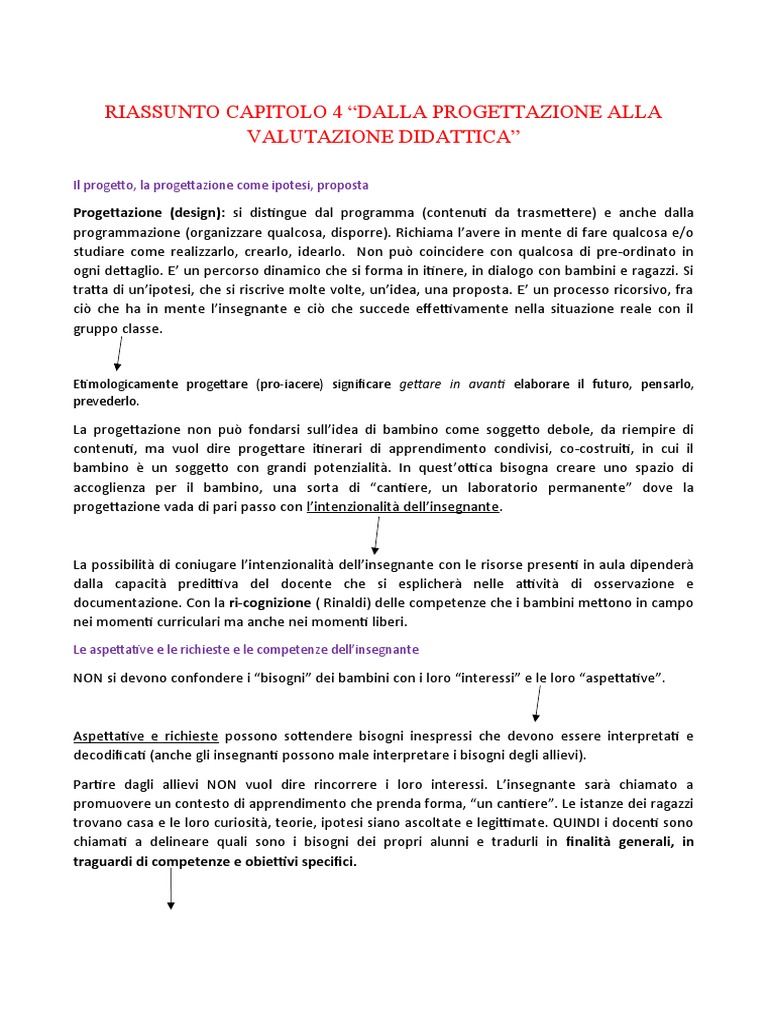 Riassunto Capitolo 4 | PDF