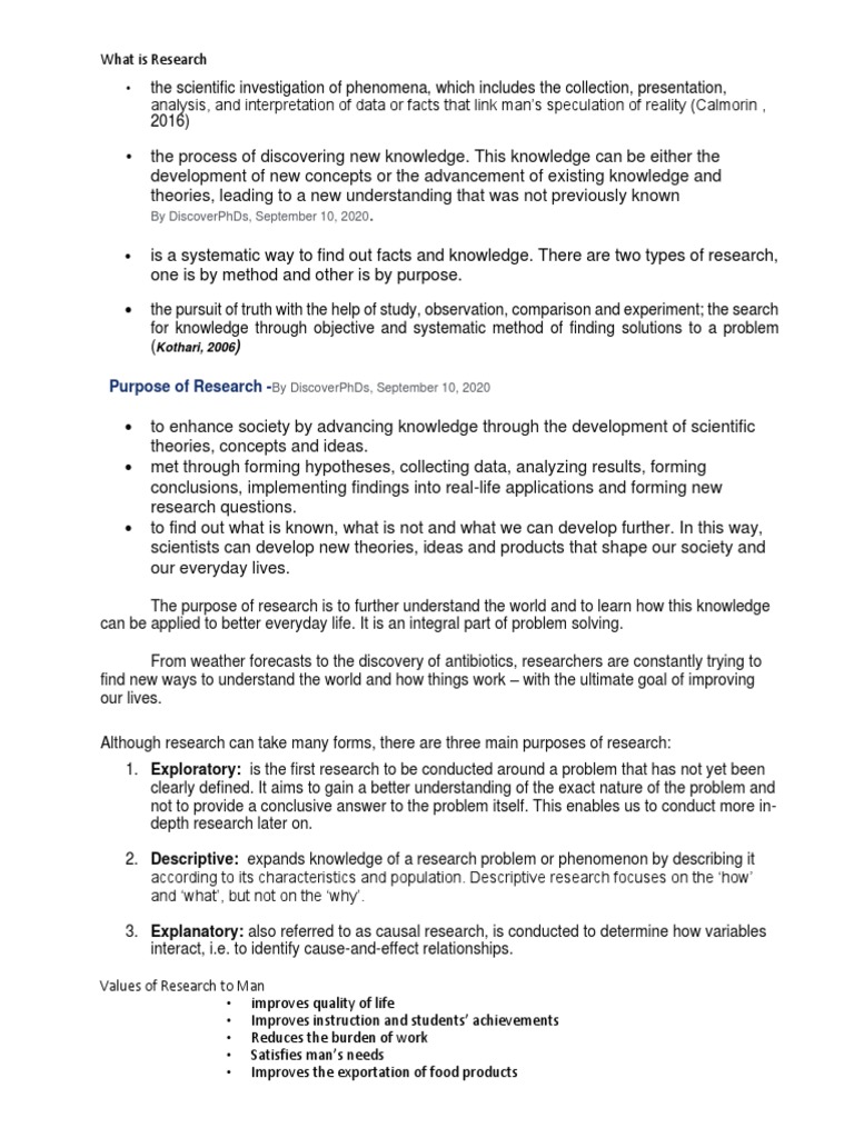 Is A Systematic Way To Find Out Facts and Knowledge. There Are Two ...