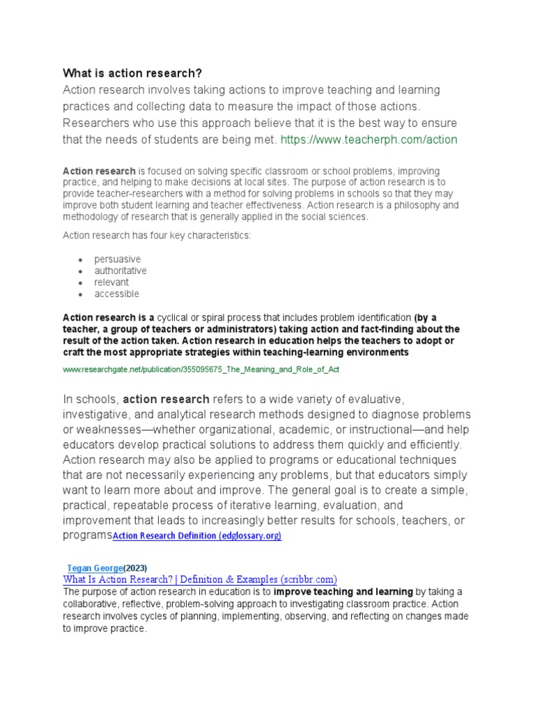 Understanding Action Research in Education | PDF | Action Research ...