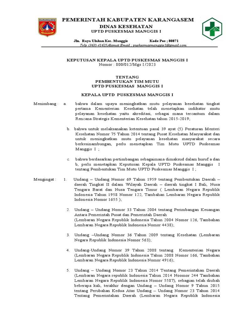 SK Tim Mutu 2023 | PDF