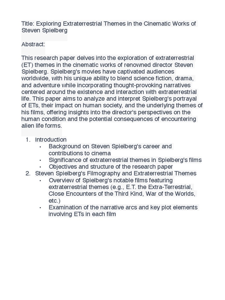 Spielberg's ET Themes Analyzed | PDF | Young Adult | General Fiction