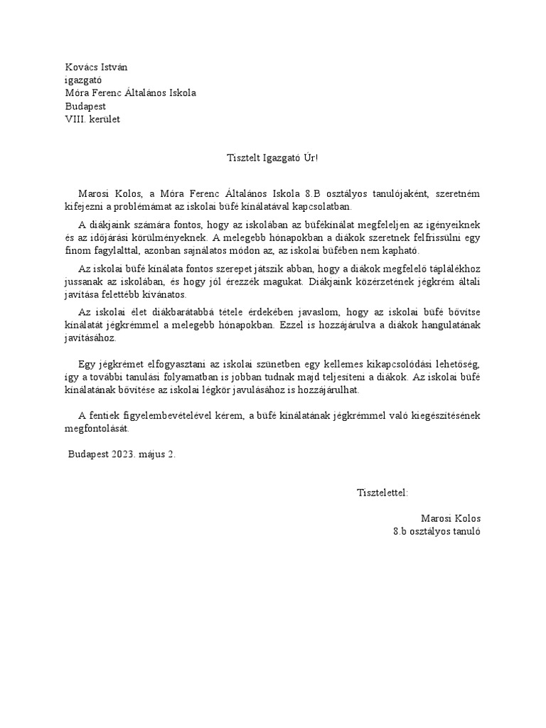 Humoros Kérvény | PDF