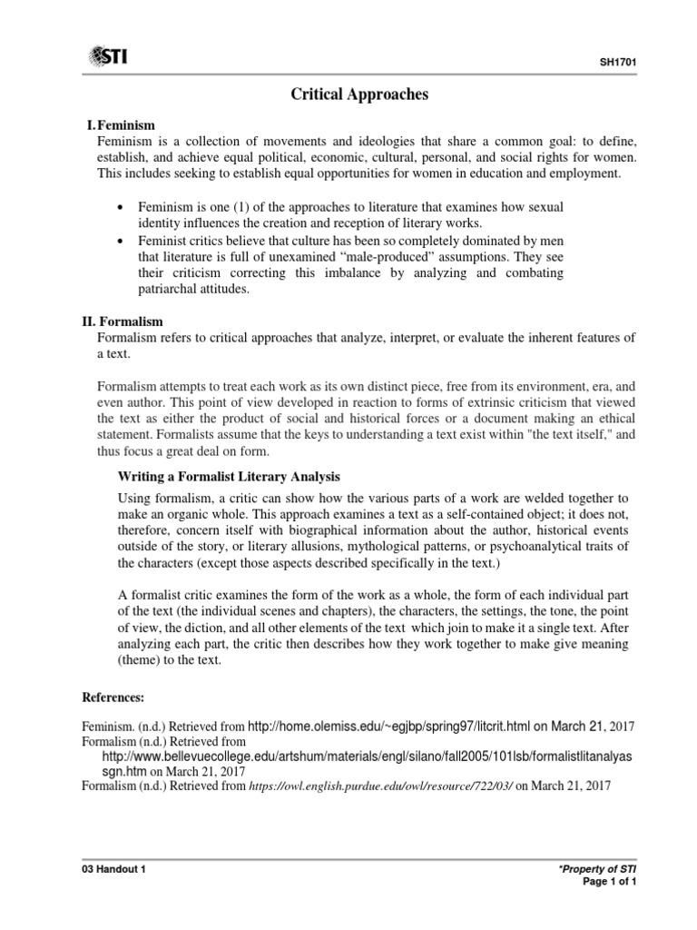Feminism & Formalism | Download Free PDF | Feminism | Gender Studies