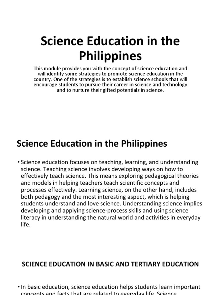 Science Education in The Philippines and Indigenous Science | PDF