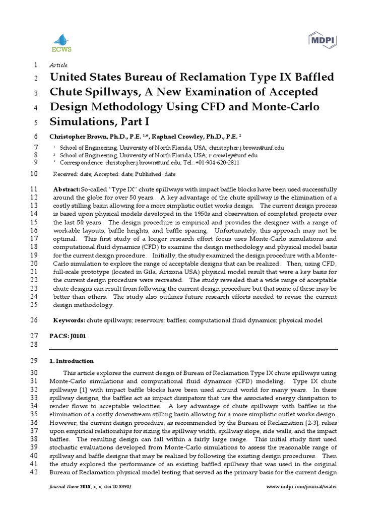 Article - USBR Type IX | PDF | Turbulence | Spillway