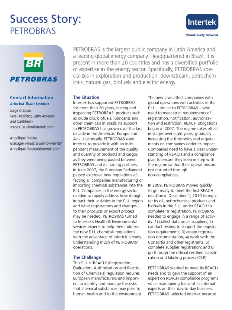 Petrobras Success Story | PDF | Regulatory Compliance | European Union