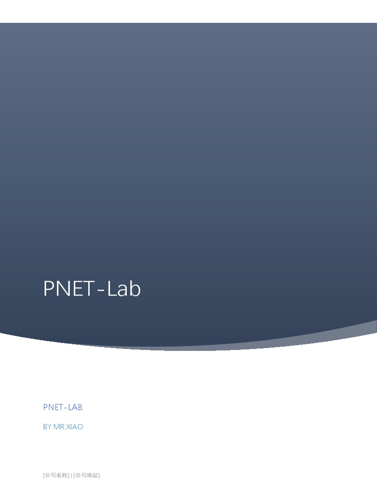 PNET-Lab4.2.10说明文件 - 自制 - 教学版 | PDF