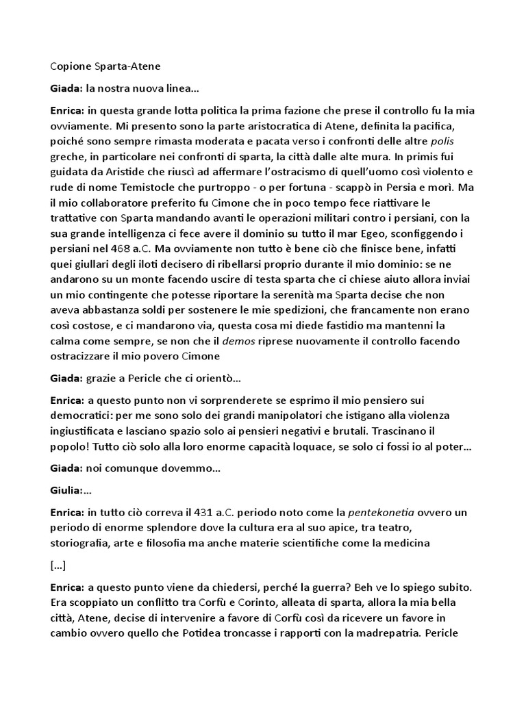 Copione Sparta | PDF