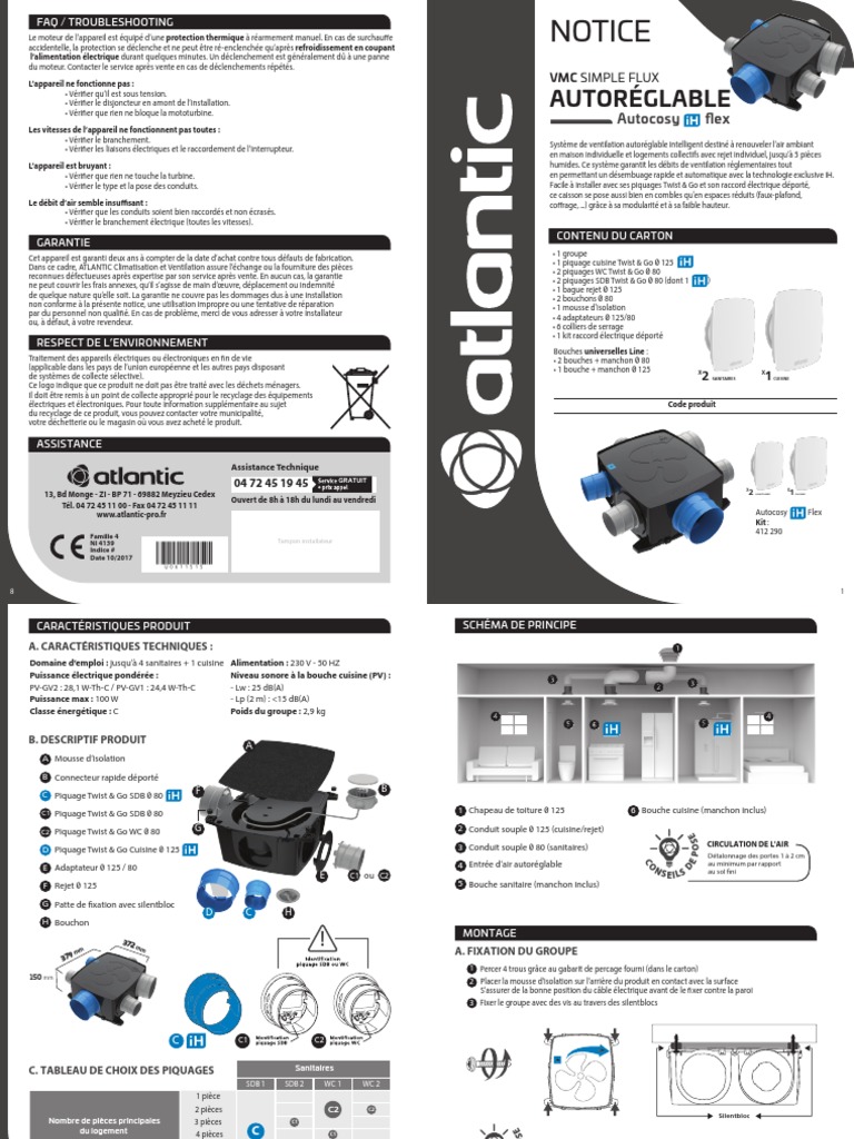 Ni4139 Autocosy Ih Flex Atlantic | PDF | Ventilation (Architecture) | Interrupteur
