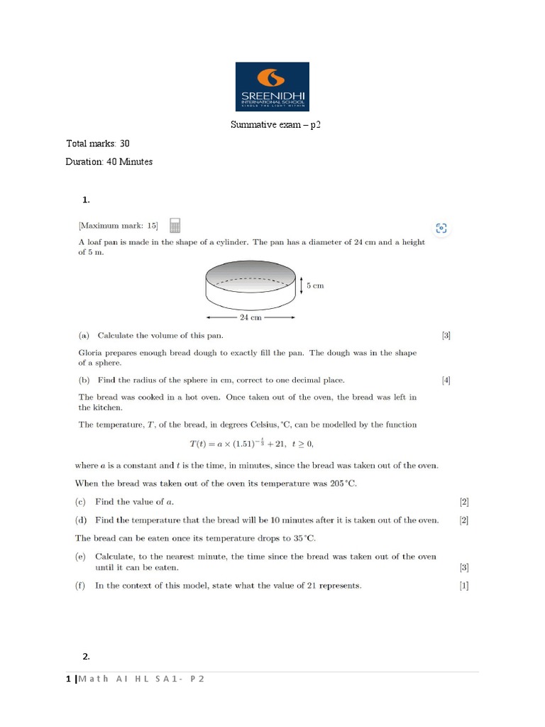 Summative Exam - P2 | PDF
