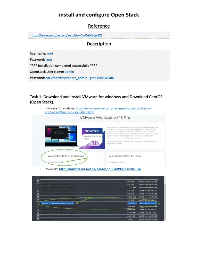 Install and Configure CentOS (Open Stack) | PDF