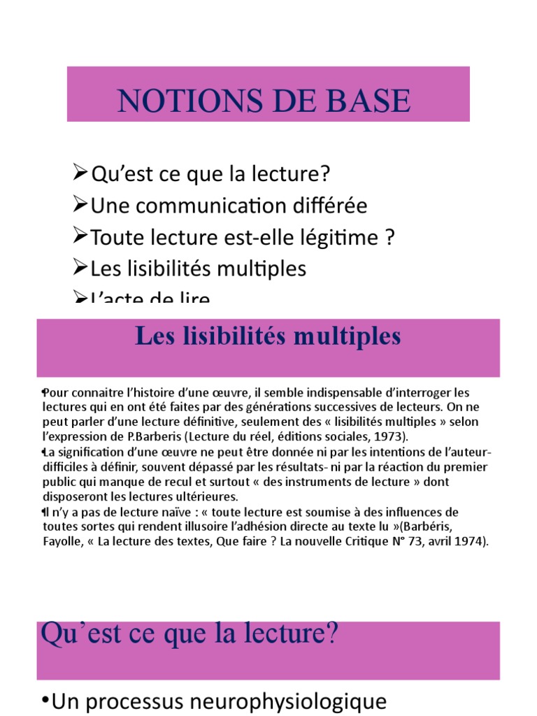 Notions de Base | PDF