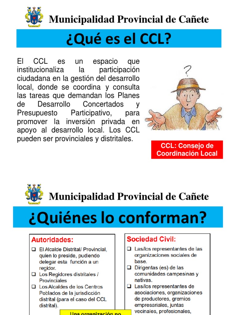 Funciones y Requisitos del CCL Cañete | PDF | Finanzas y dinero | Derecho