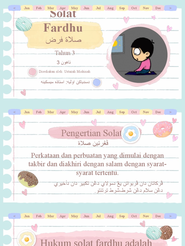 Solat Fardhu Guide for Year 3 | PDF | Prayer | Sharia