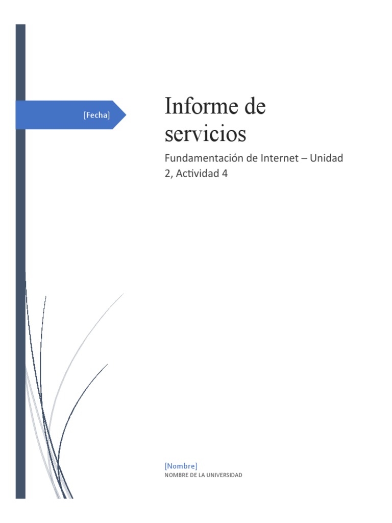 Plantilla Informe de Servicios | PDF