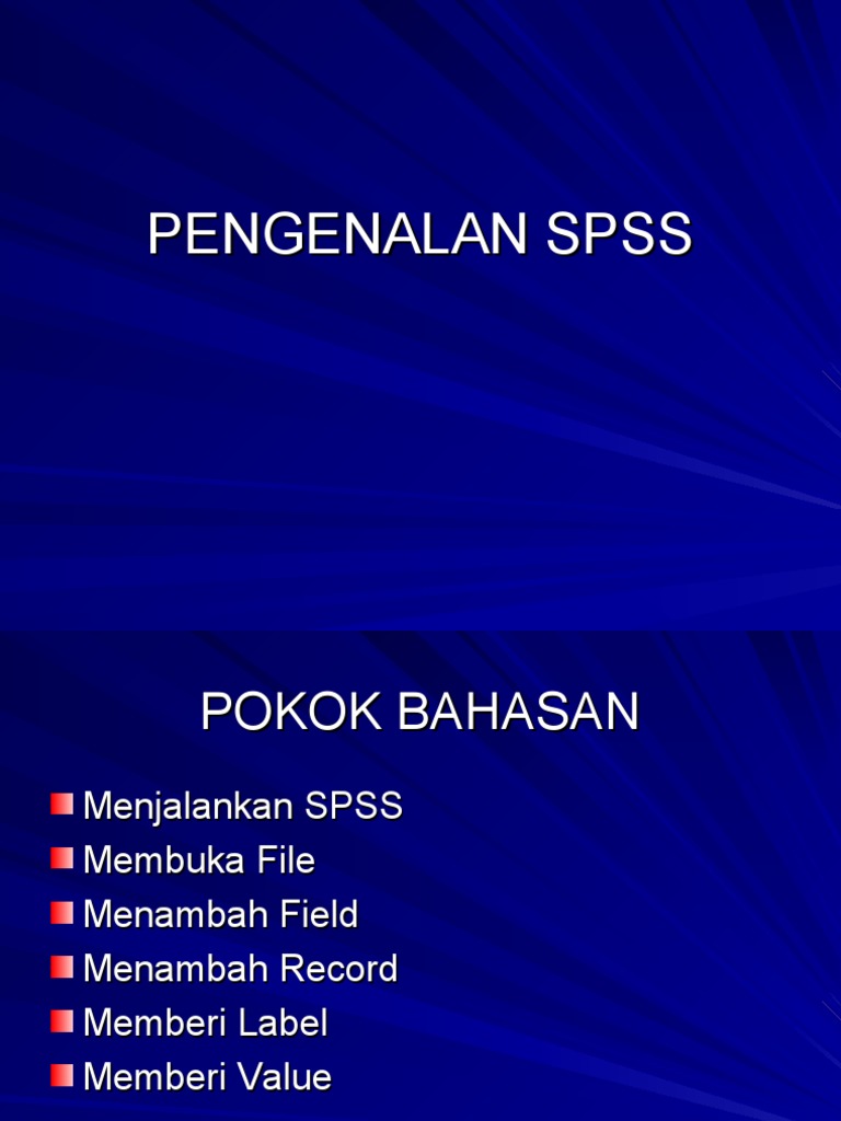 Panduan Dasar Menggunakan SPSS | PDF