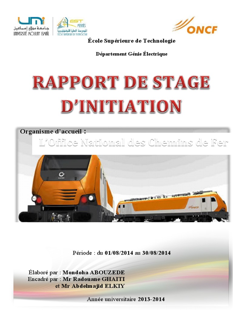 Rapport de Stage D Initiation A L Oncf | PDF | Locomotives | Frein