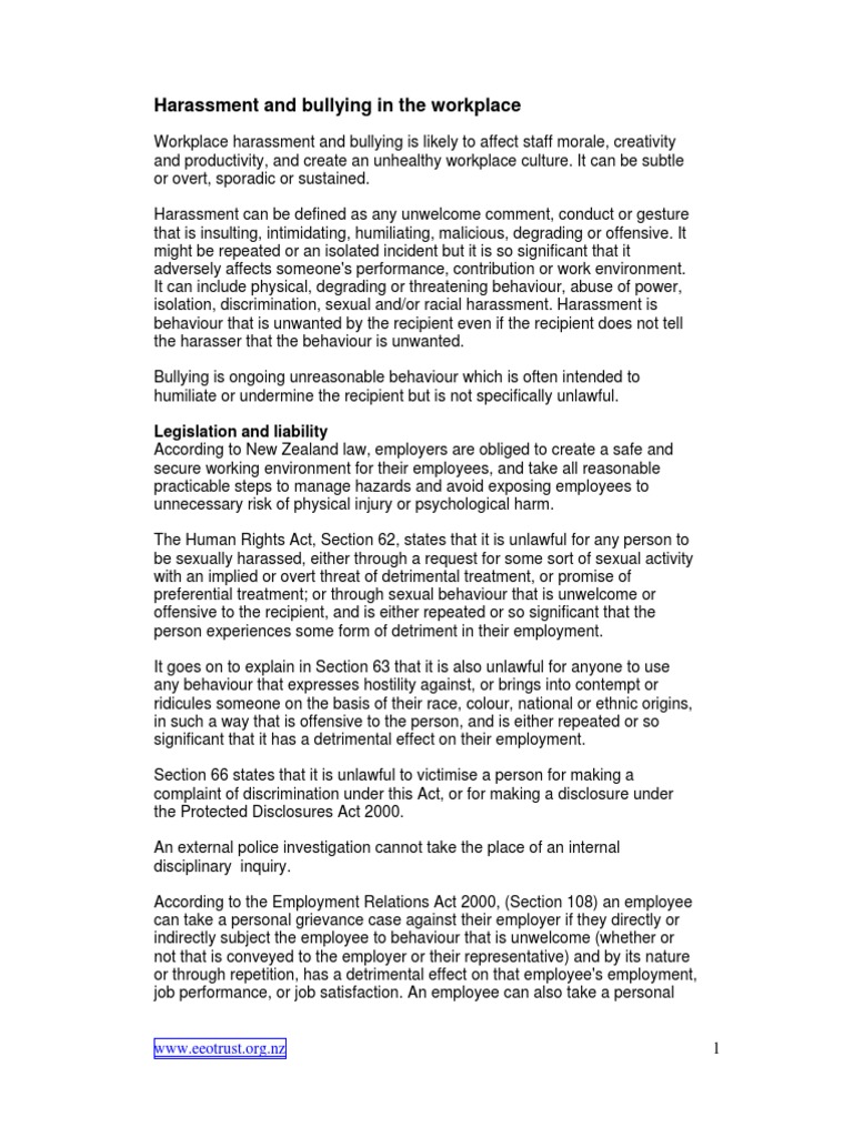 5 Harassment and Bullying | PDF | Bullying | Harassment