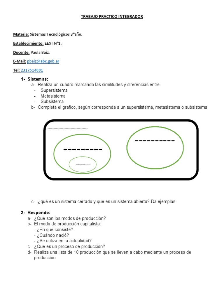 SistemasTecnologicos3 TRABAJO INTEGRADOR | PDF