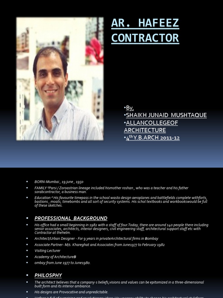 Hafeez Contractor: An Architectural Biography and Analysis of Selected ...