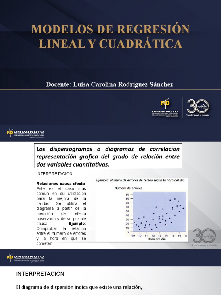 Modelos de Regresión Lineal y Cuadrática | Descargar gratis PDF | Regresión lineal | Análisis de ...